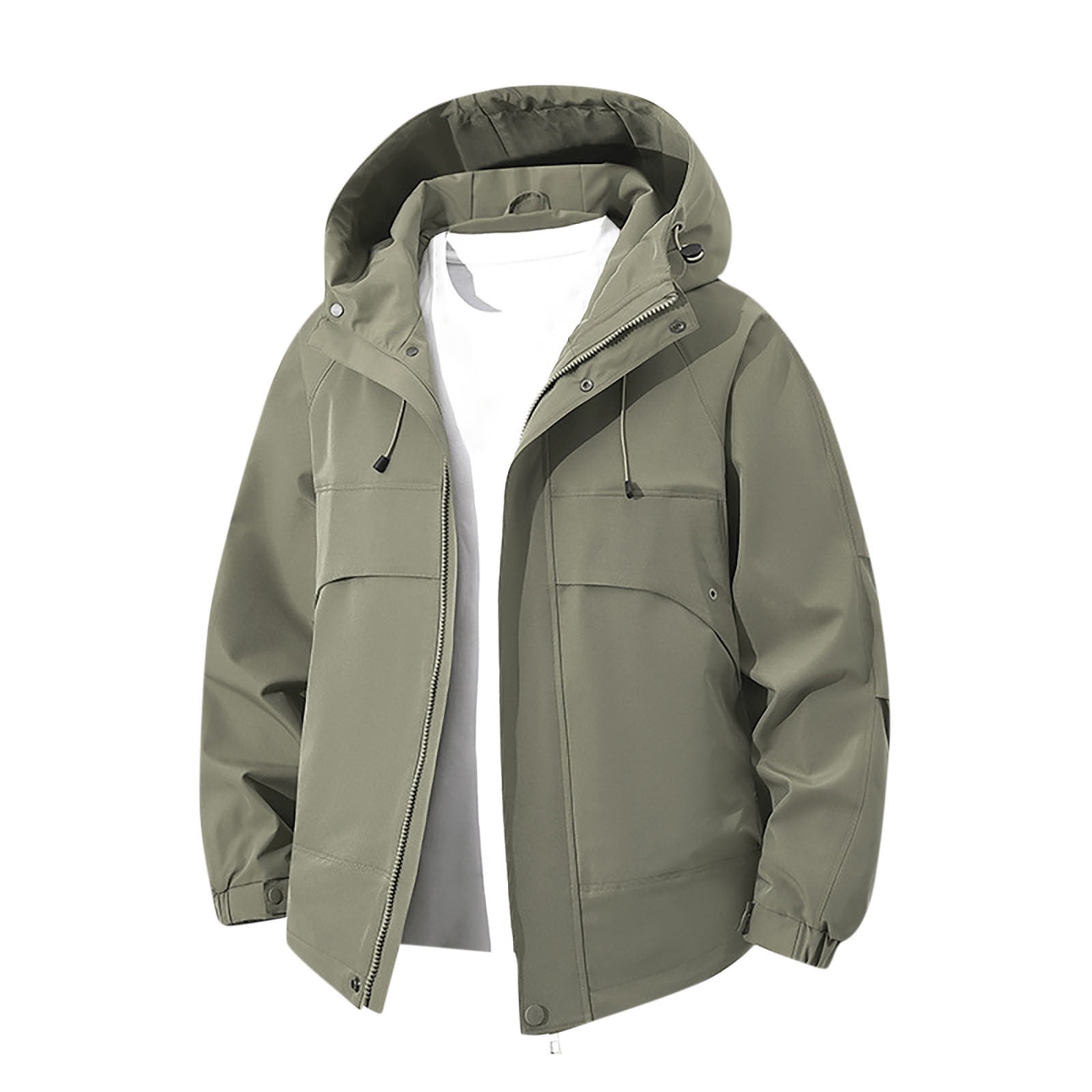 AnuYalue Men's Big and Tall Jacket Casual Quick Dry Jackets with Hood ...