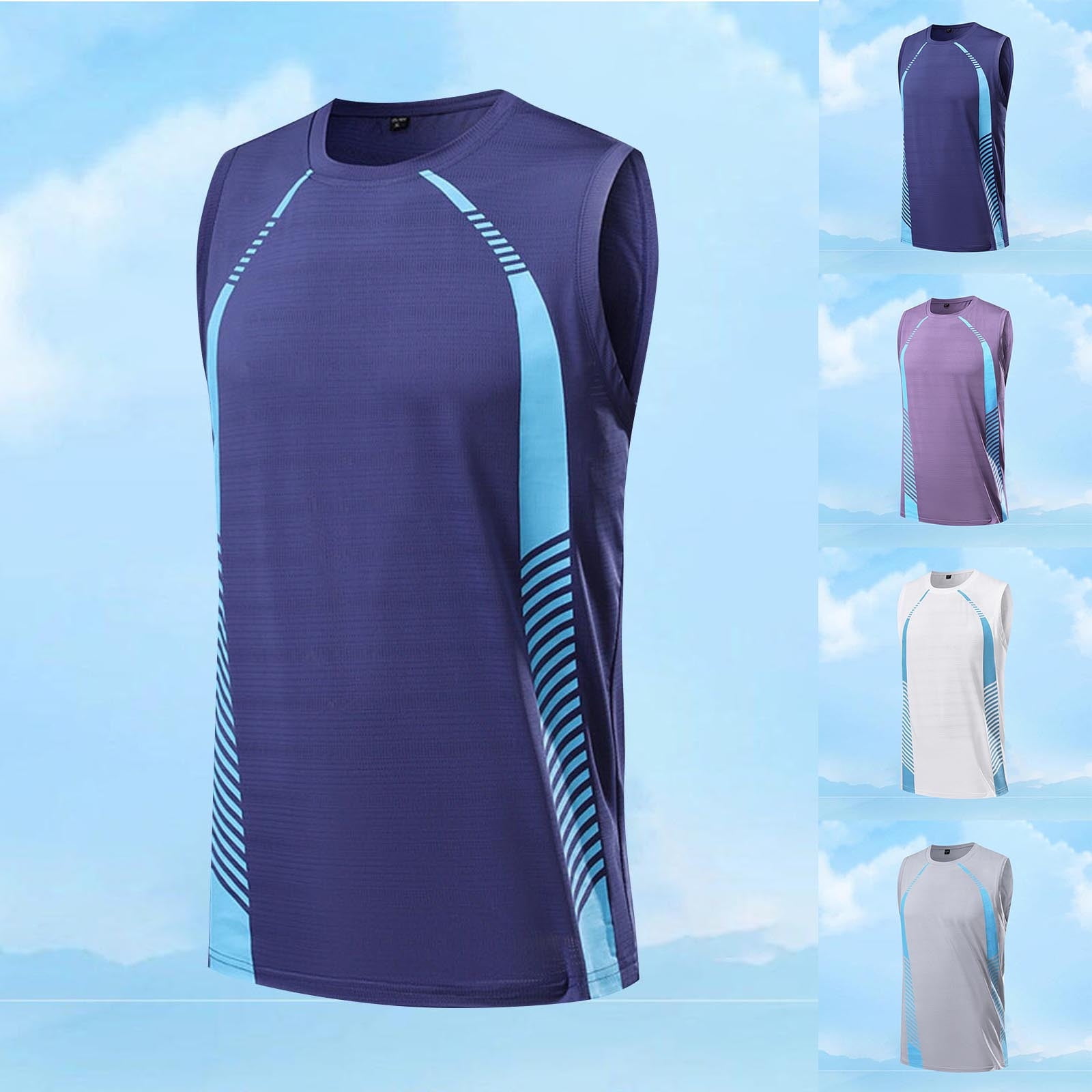 AnuYalue Men's Big and Tall Tank Top Breathable Comforable Shirt ...