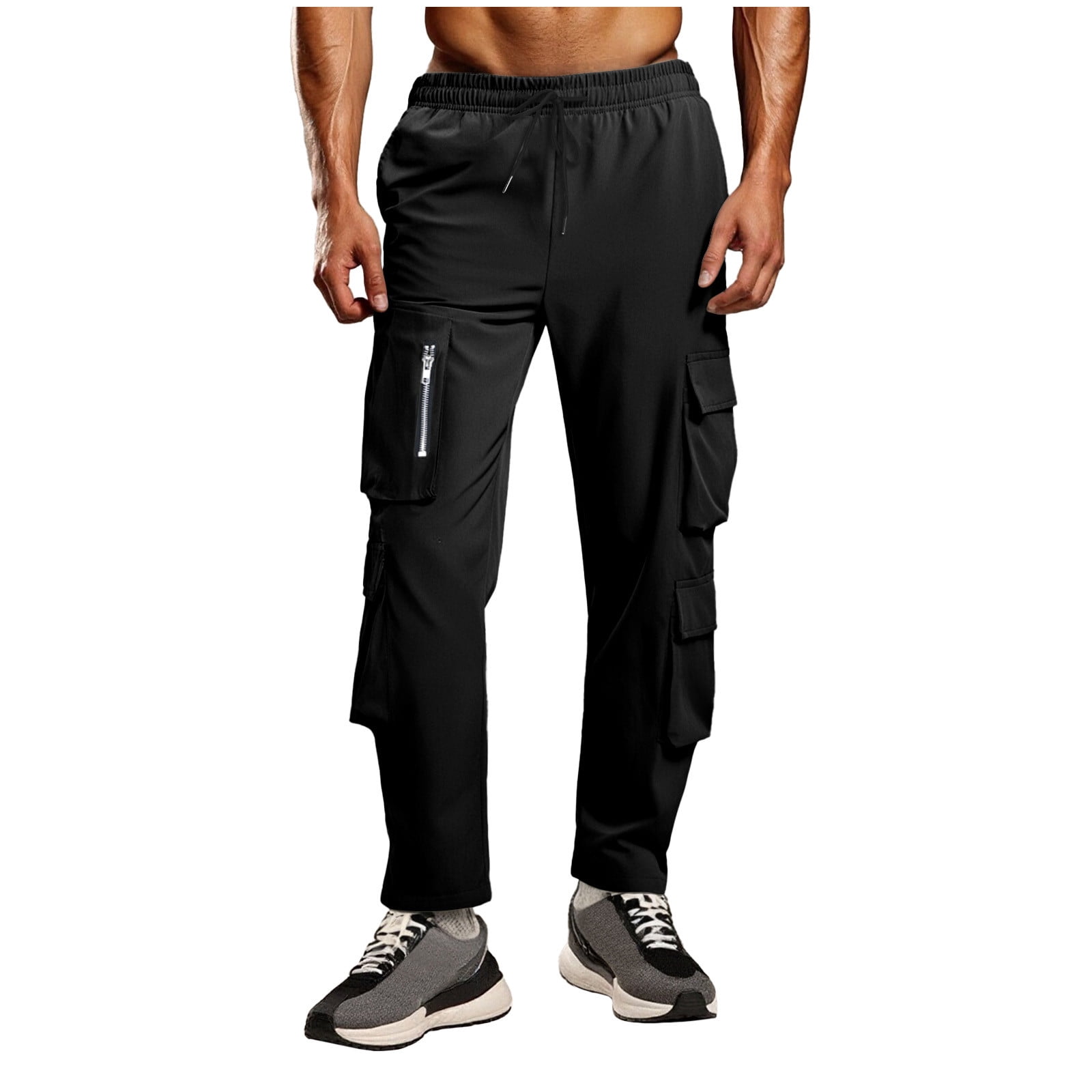 AnuYalue Men's Lightweight Joggers Quick Dry Cargo Hiking Pants Running ...