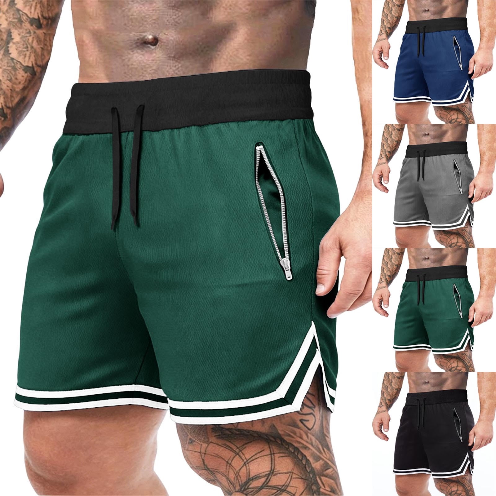AnuYalue Mens Basketball Shorts Casual Running Athletic Gym Workout ...