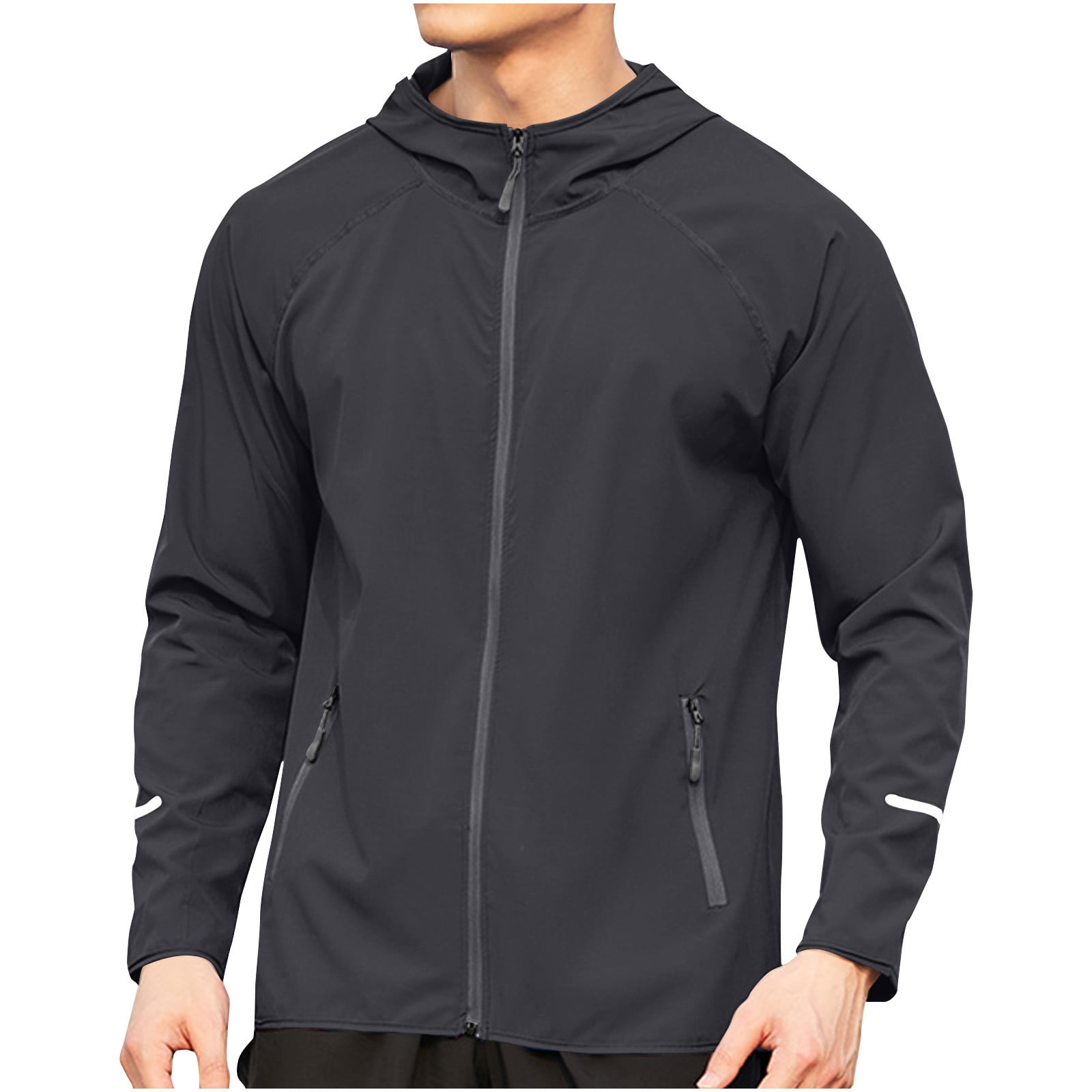 AnuYalue Mens Big and Tall Coat Trendy Running Hoodies Casual Long ...