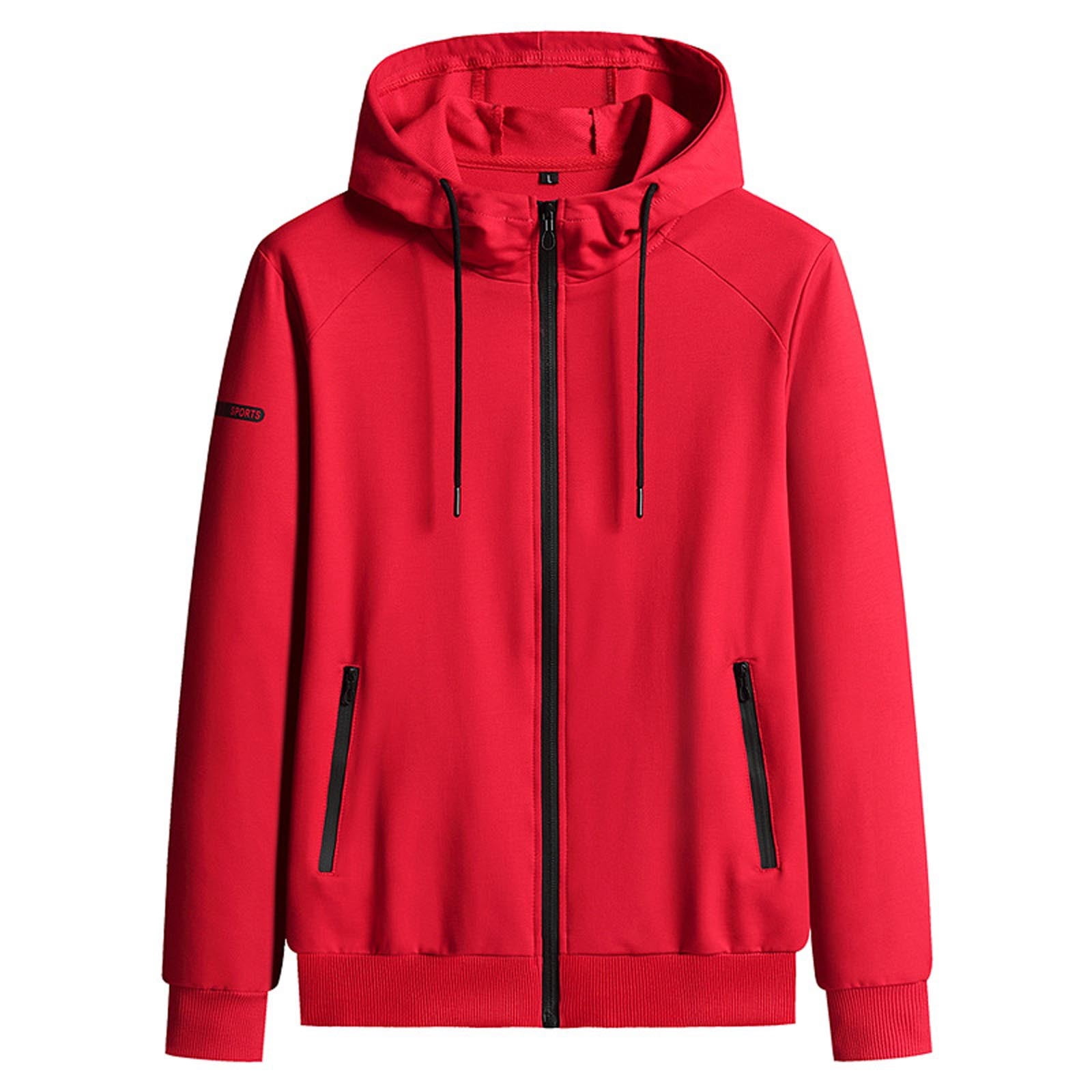 AnuYalue Mens Big and Tall Jackets Casual Fall Winter Hooded Jacket Zip ...