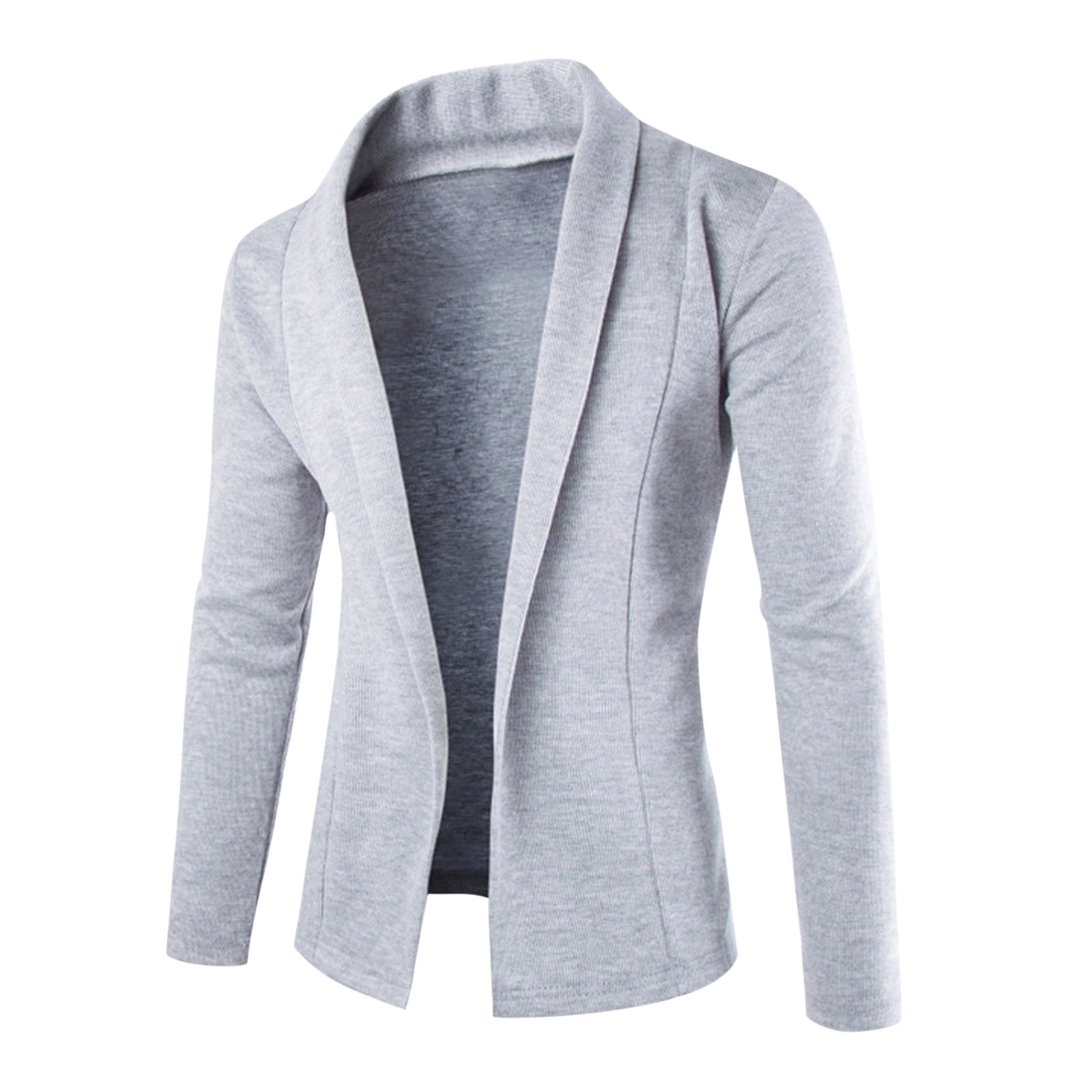 AnuYalue Mens Soft Open Front Cardigan Long Sleeve Draped Lightweight ...