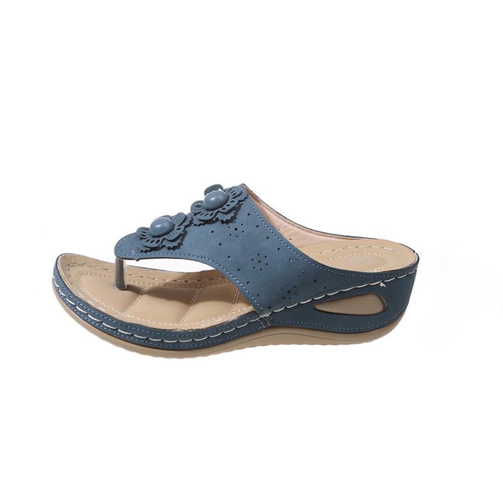 AnuYalue Orthopedic Sandals for Women Flip Flops Dressy, Summer Thong T ...
