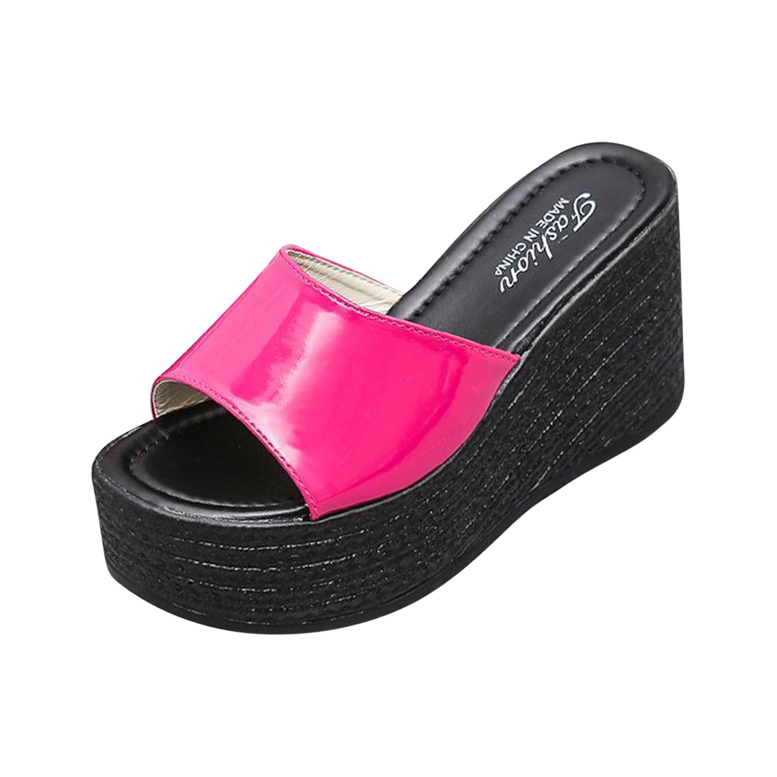 AnuYalue Platform Sandals for Women - Soft Memory Foam Padded Platform ...