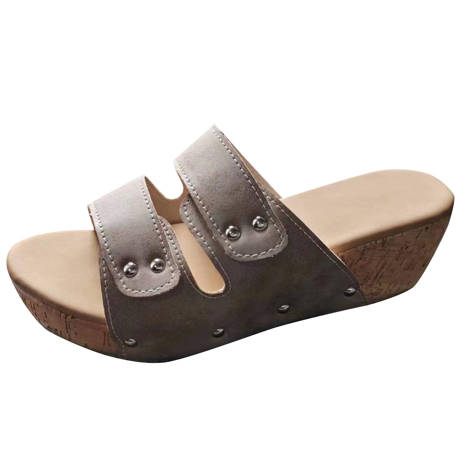 AnuYalue Platform Sandals for Women - Thik Padded Platform Wedges ...