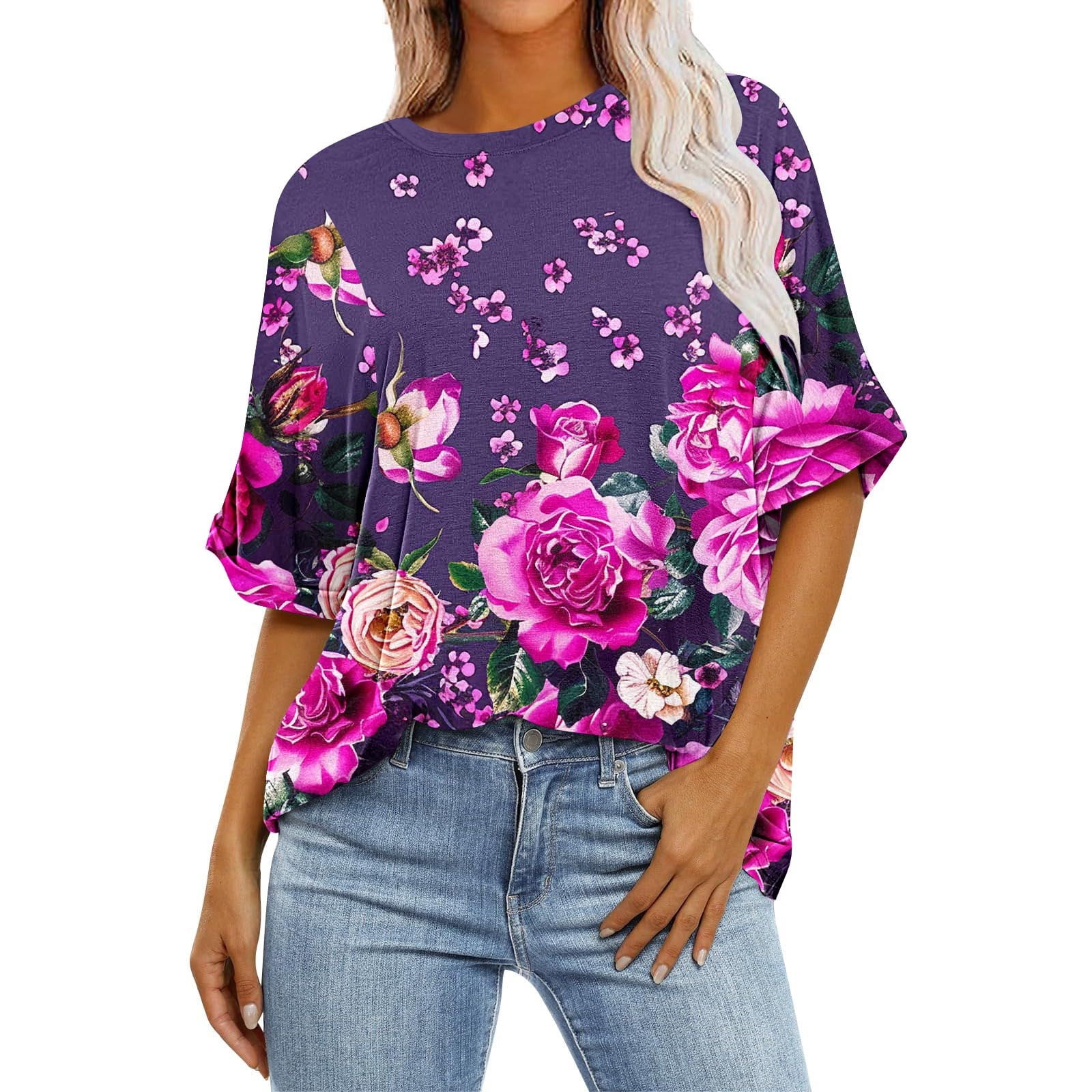 AnuYalue Plus Size Drop Shoulder Shirt for Women 2025 Spring Summer ...
