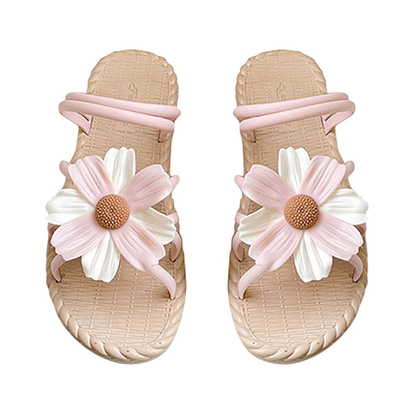 AnuYalue Slide Sandals for Women Dressy Slippers for Summer Flat ...