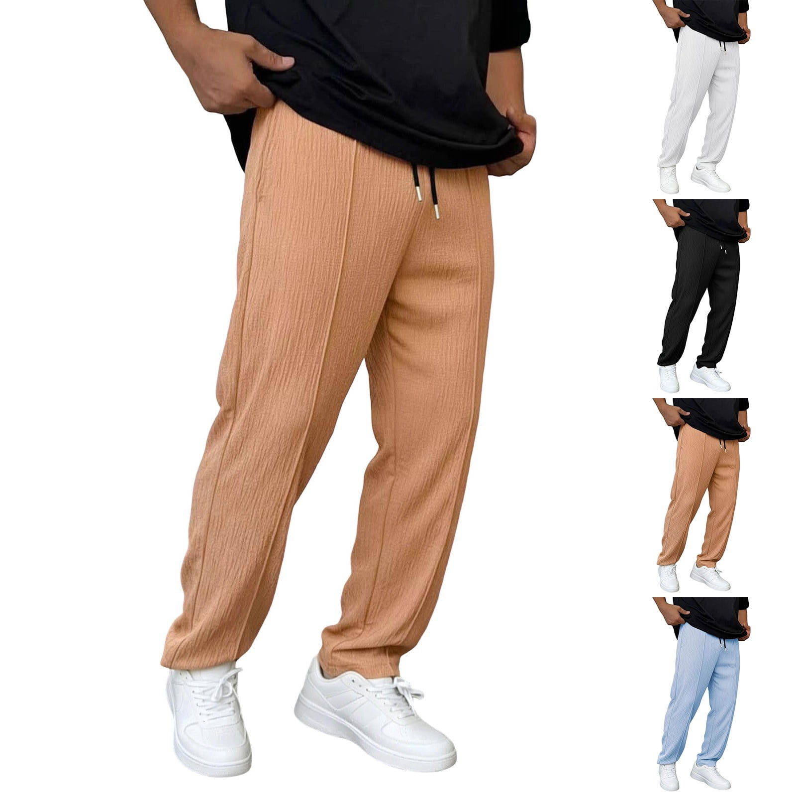 AnuYalue Sweatpants for Men Casual Drawstring Loose Fit Workout Pants ...
