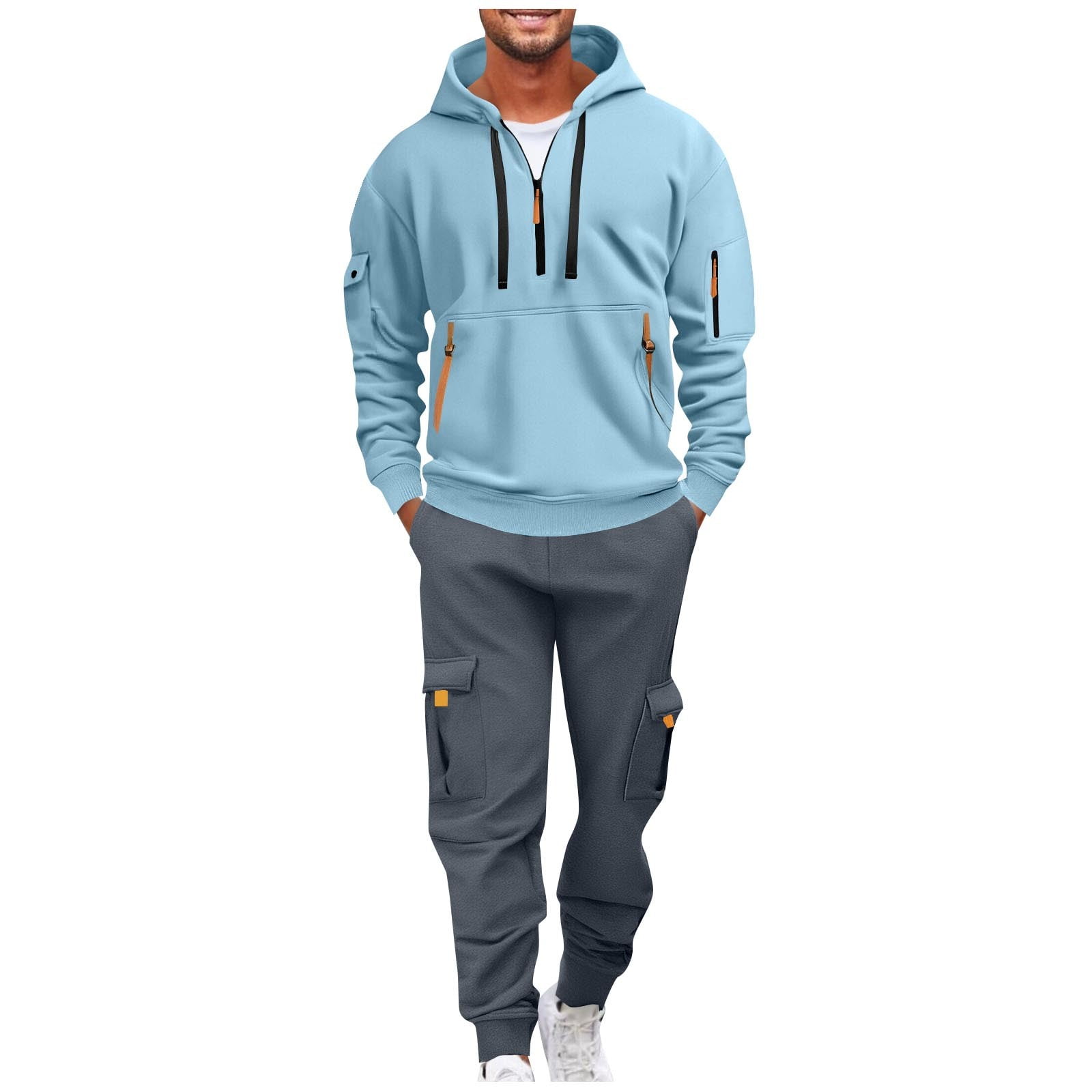 AnuYalue Track Suits Mens Sweatsuits 2 Piece Set Hoodie and Sweatpants ...