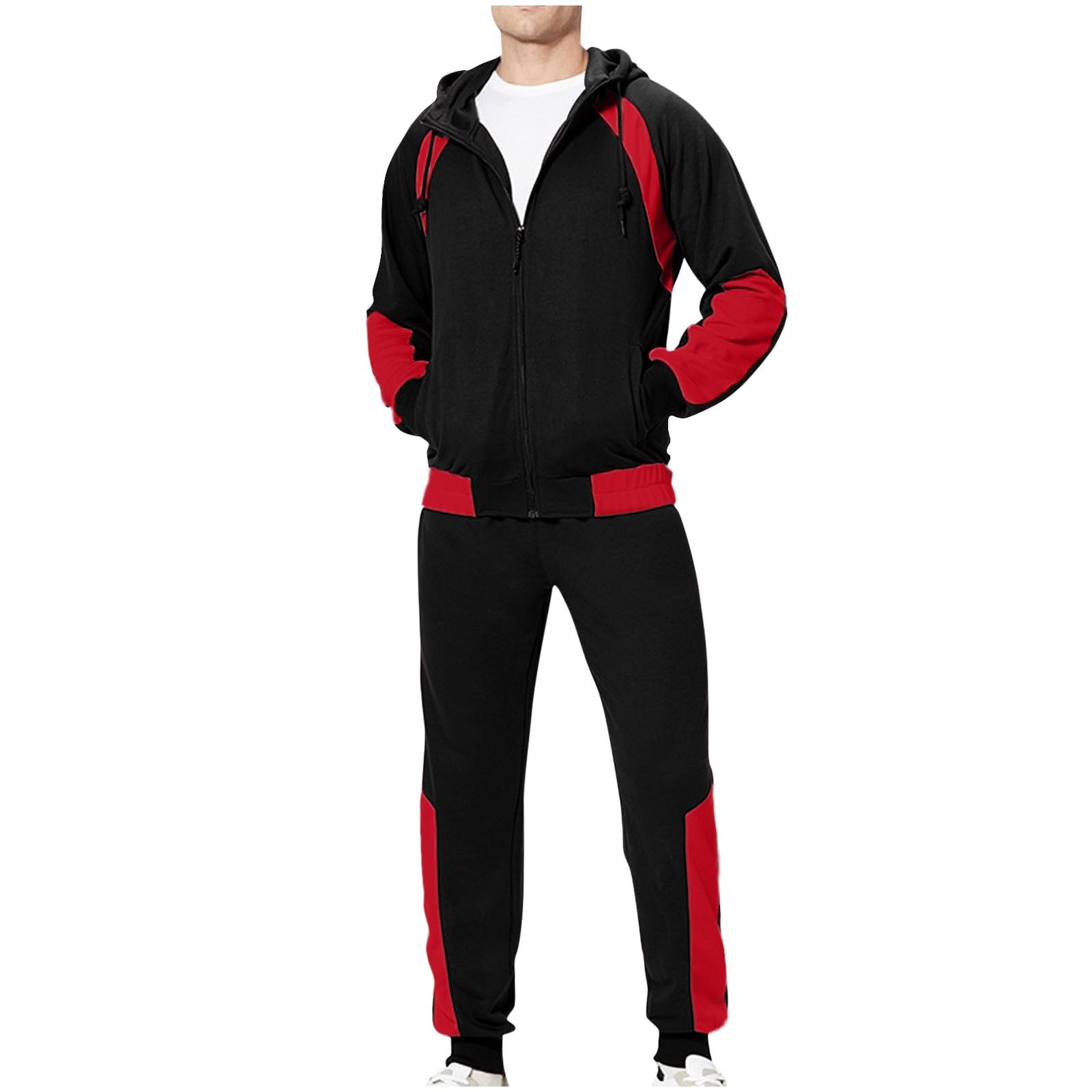 AnuYalue Tracksuits for Mens Casual Hooded Athletic Tracksuit 2 Piece ...