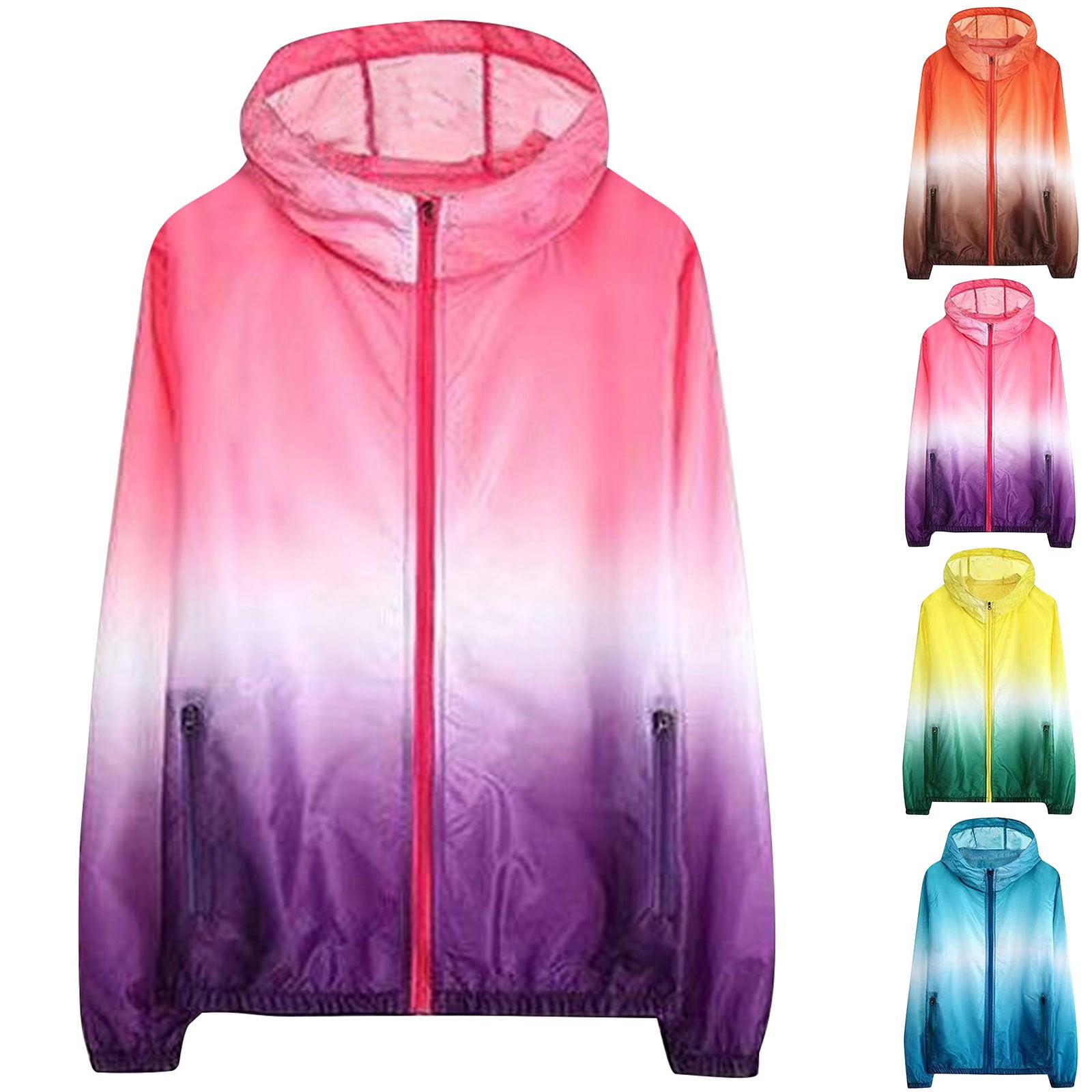 AnuYalue Unisex Big and Tall Sun Protection Jacket Zip Up Long Sleeve ...