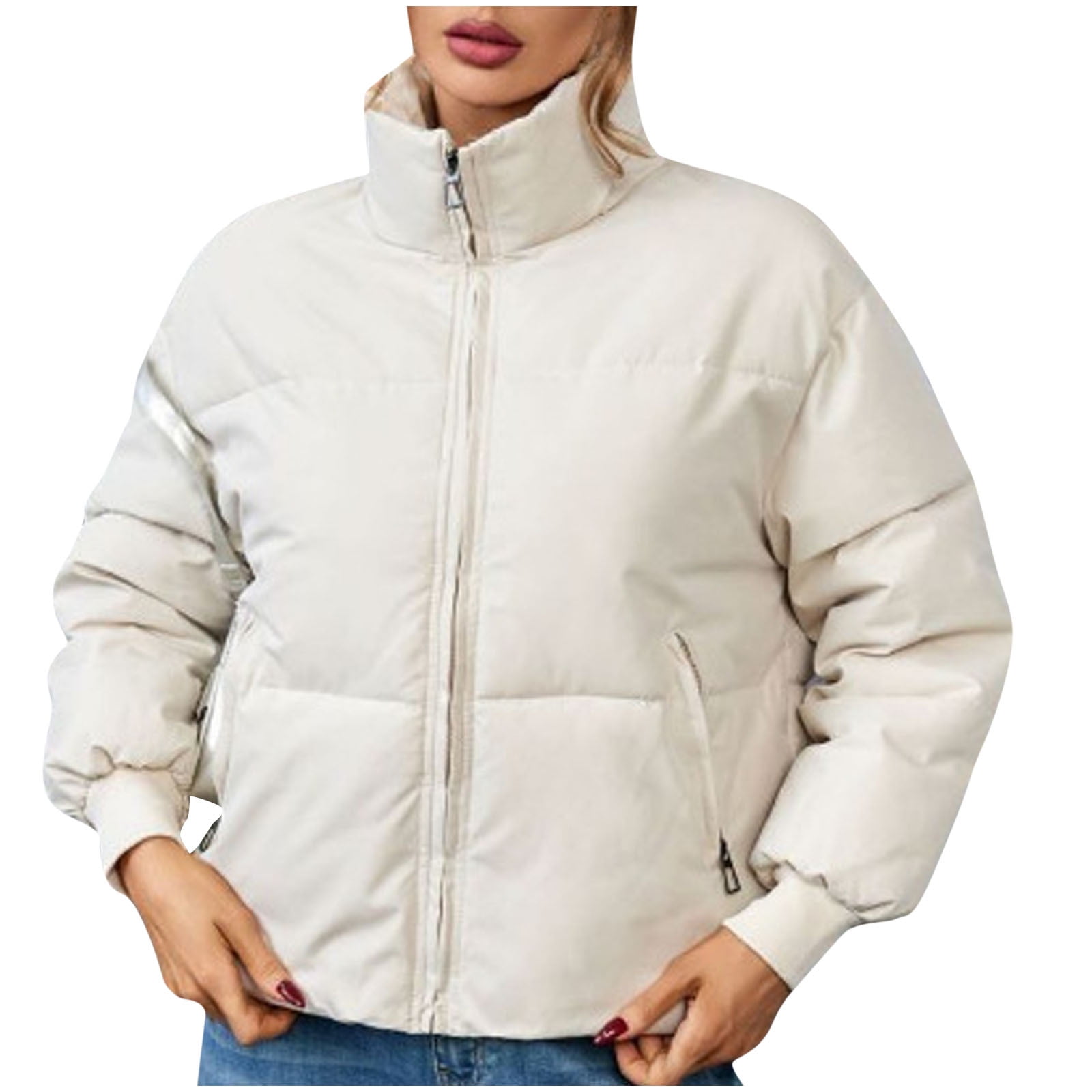 AnuYalue Women Thick Padded Short Down Jacket Lightweight Waterproof ...
