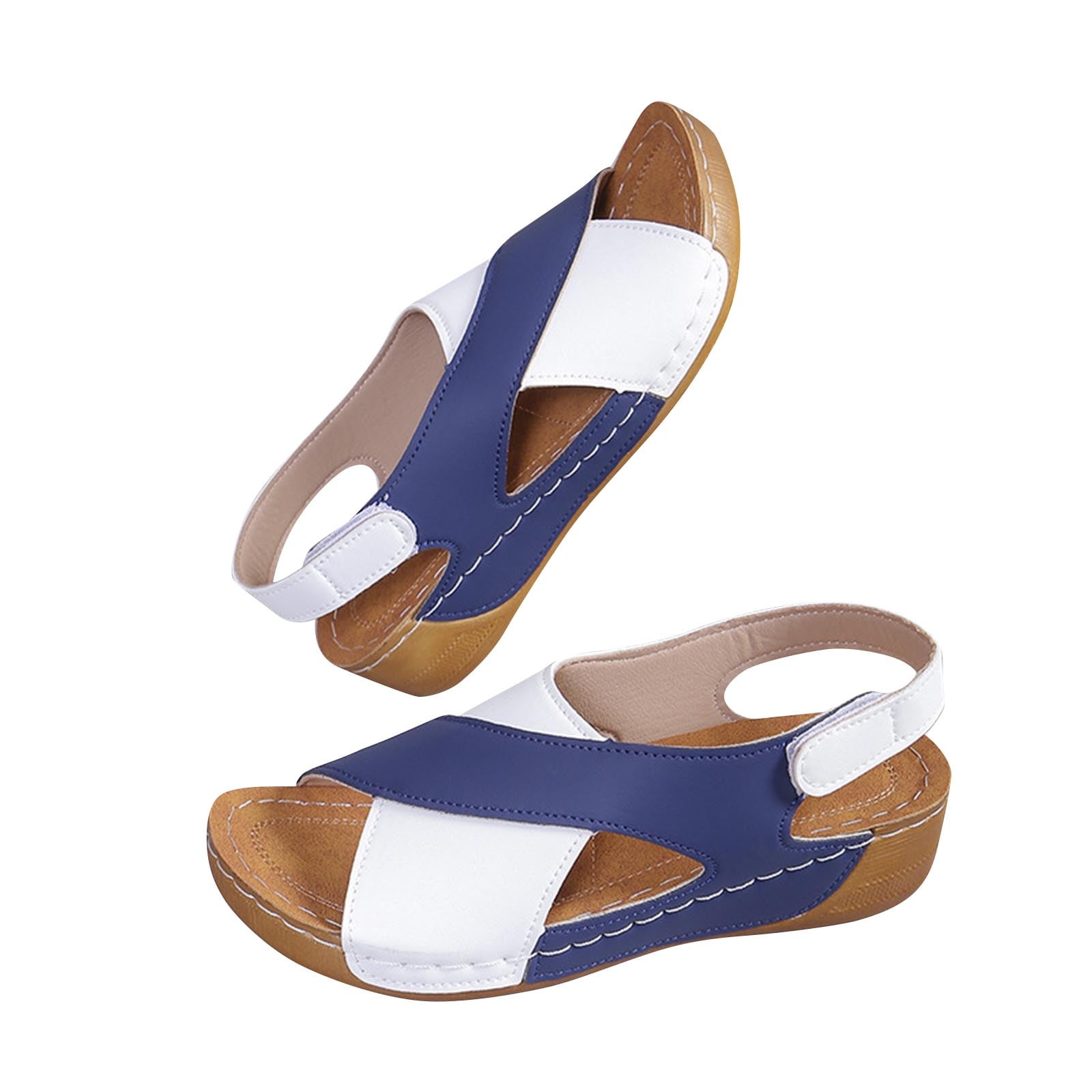 AnuYalue Women's Platform Sandals Arch Support Beach Slides for Woman ...