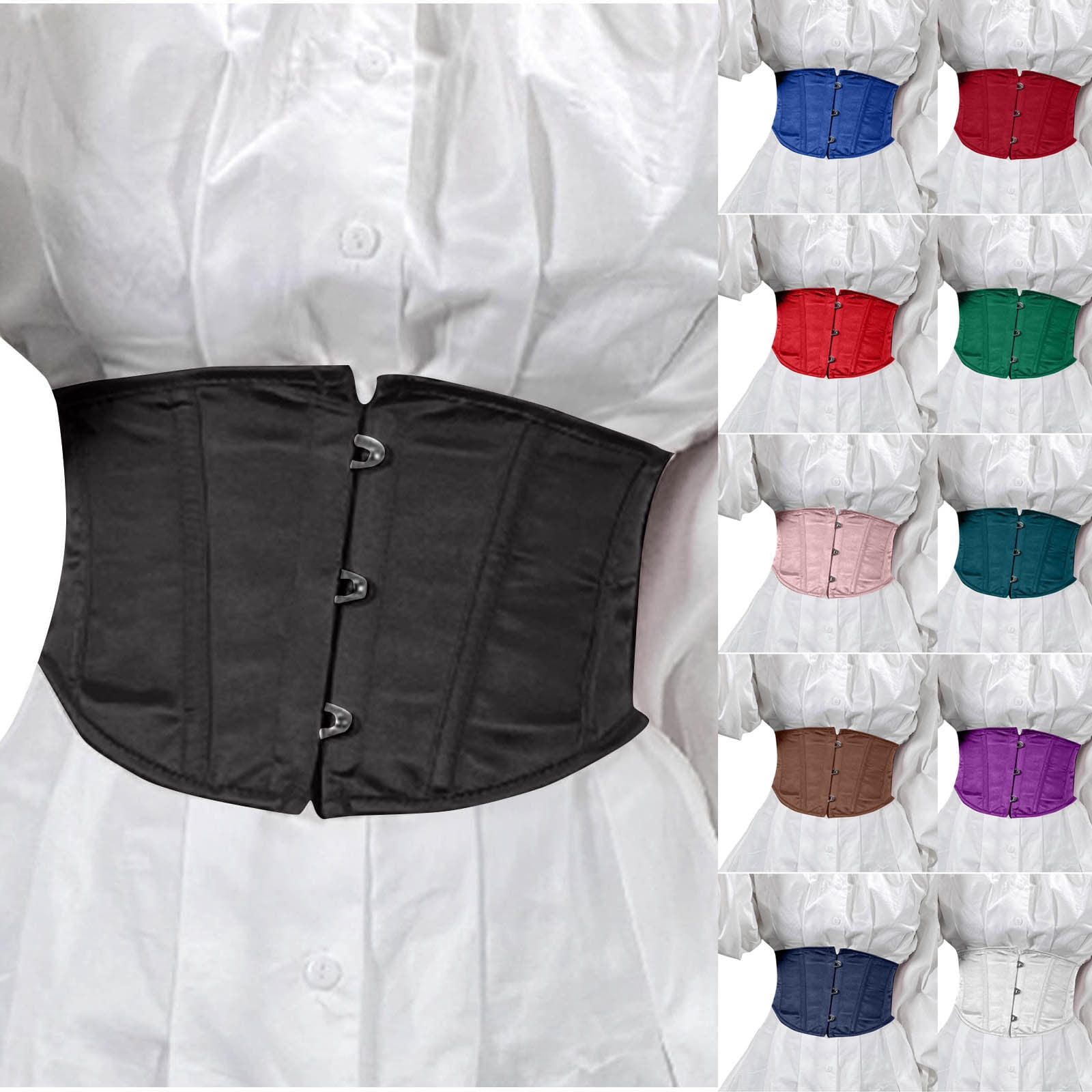AnuYalue Women's Underbust Corset Belt Renaissance Elegant Waist ...