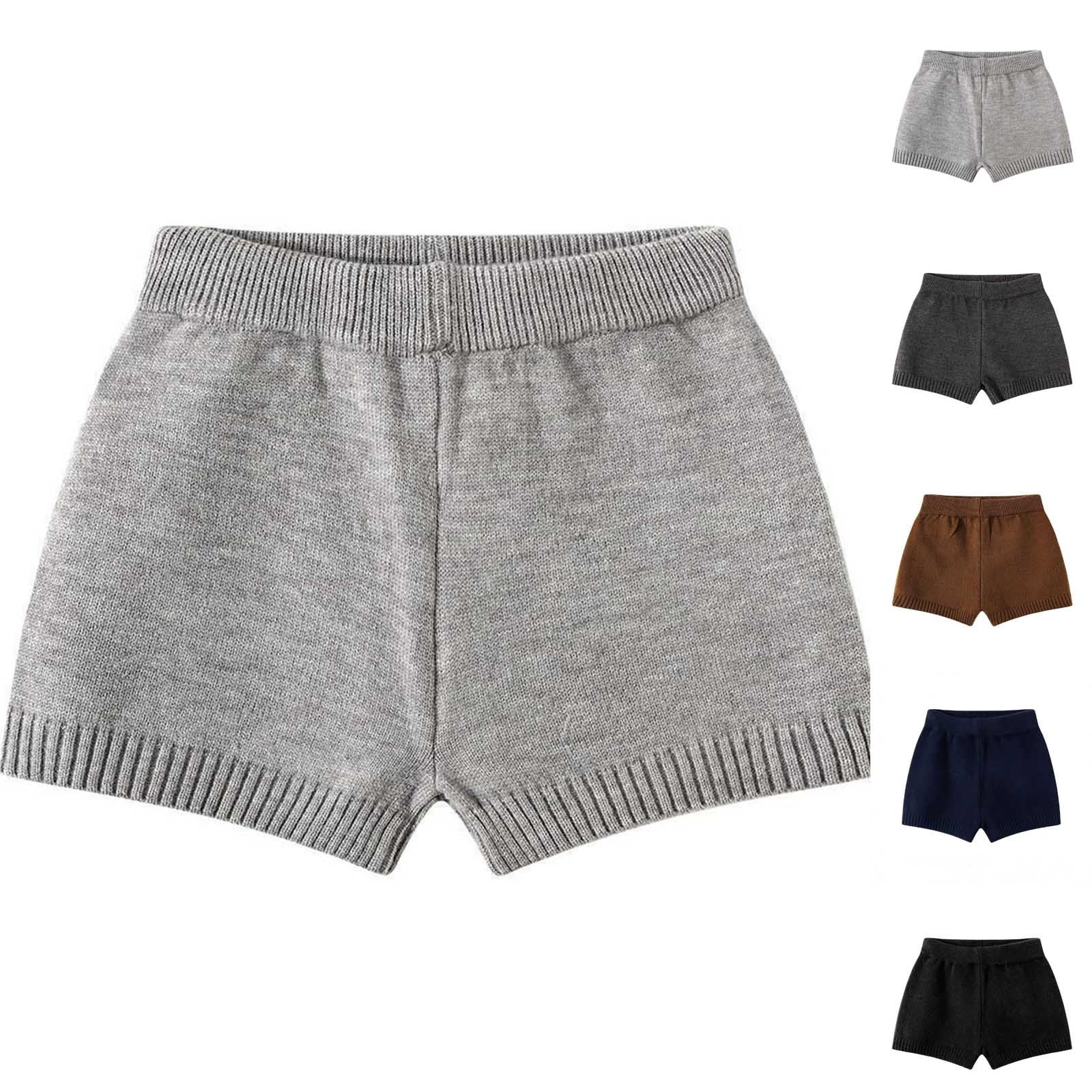AnuYalue Womens Elastic Waist Shorts Plus Size High Waist Knit Butt ...