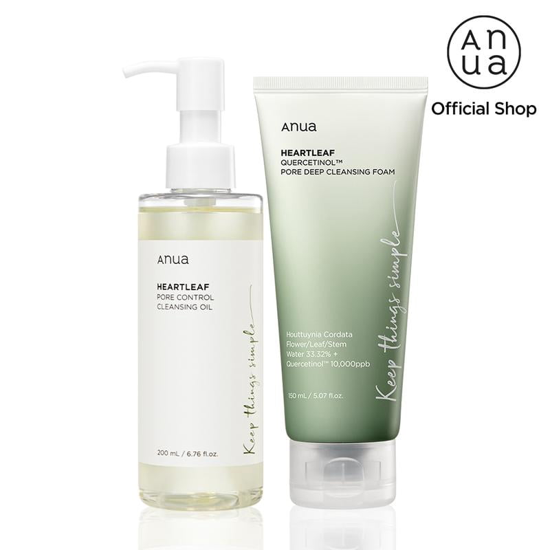 [Anua Official Shop] Double Cleanser Duo for Facial Cleansing Foam ...