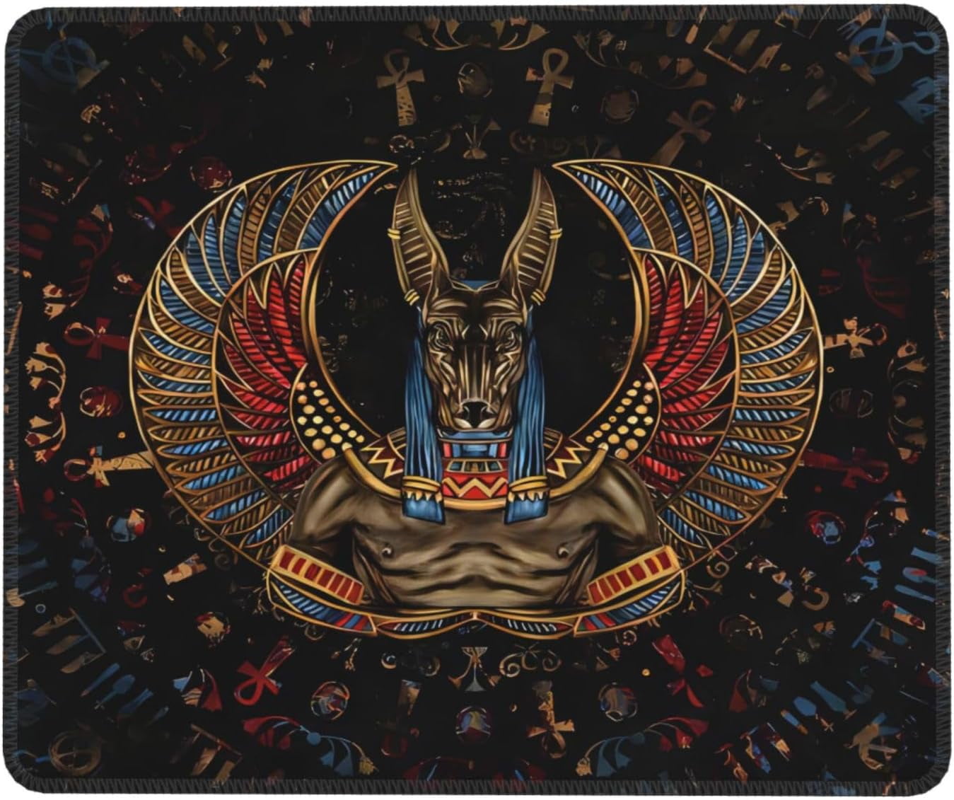Anubis Egyptian God Mouse Pad Non Slip Rubber Base Mousepad 10 x 12 ...