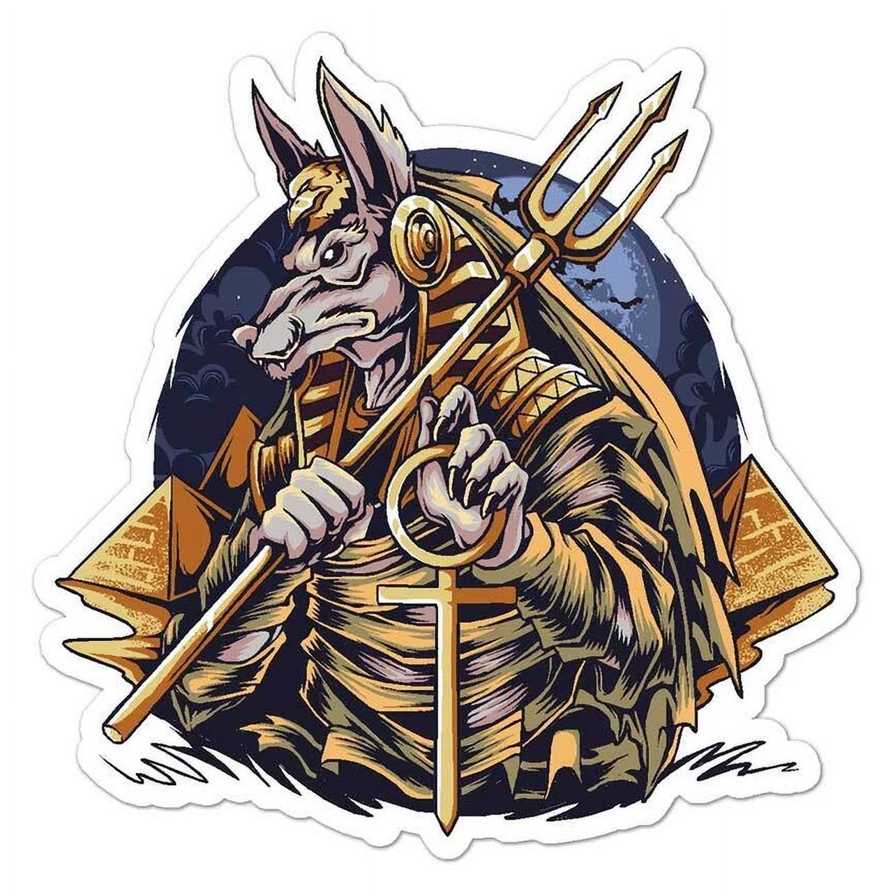 Anubis Egyptian God Sticker Indoor Outdoor Phone Decal Water Bottle ...