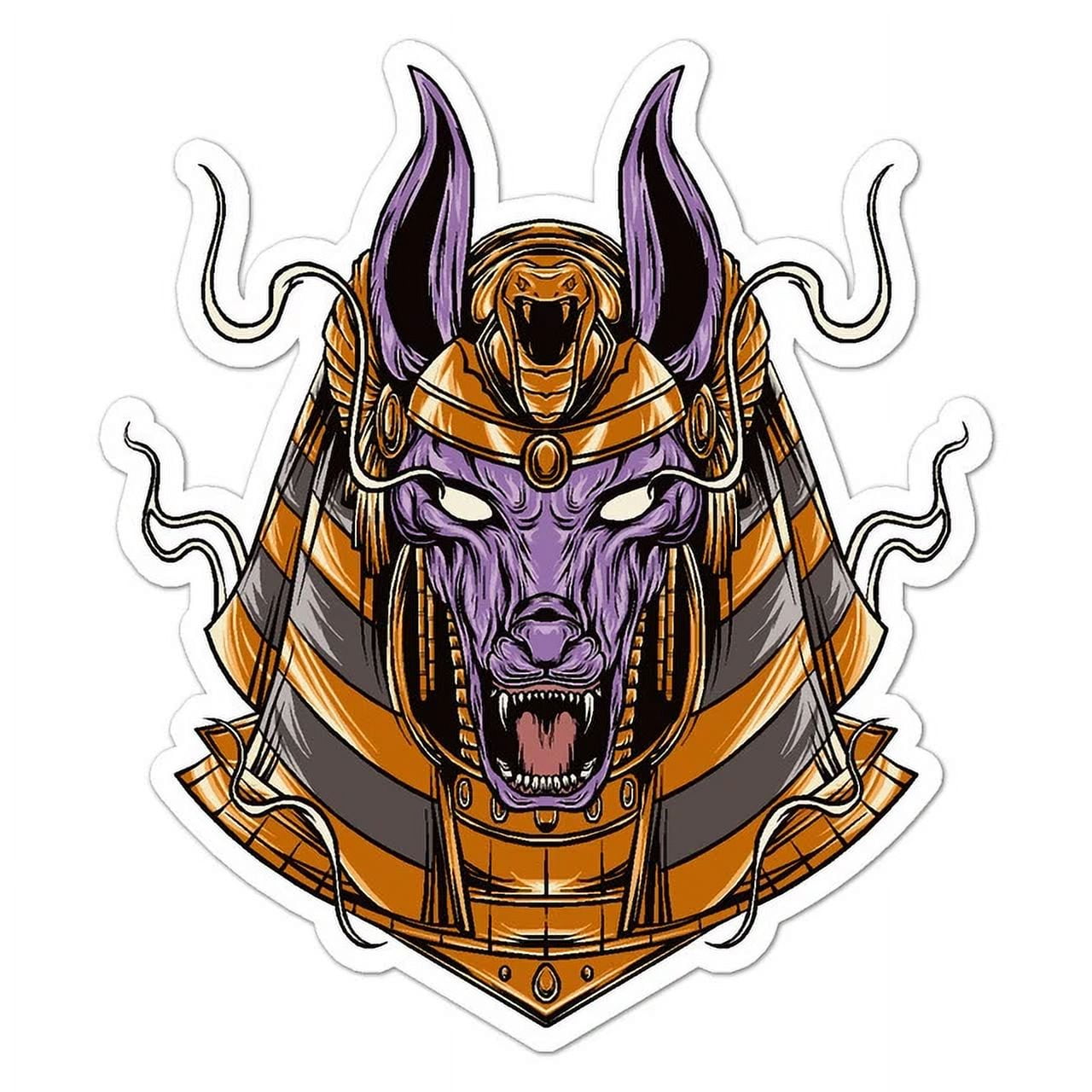 Anubis Egyptian God Sticker Indoor Outdoor Phone Decal Water Bottle ...