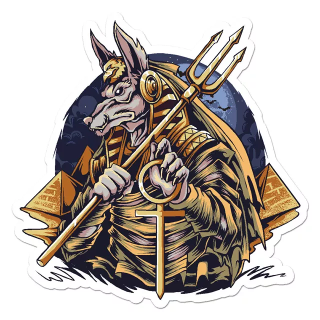 Anubis Egyptian God Sticker Phone Decal Water Bottle Stickers Car ...