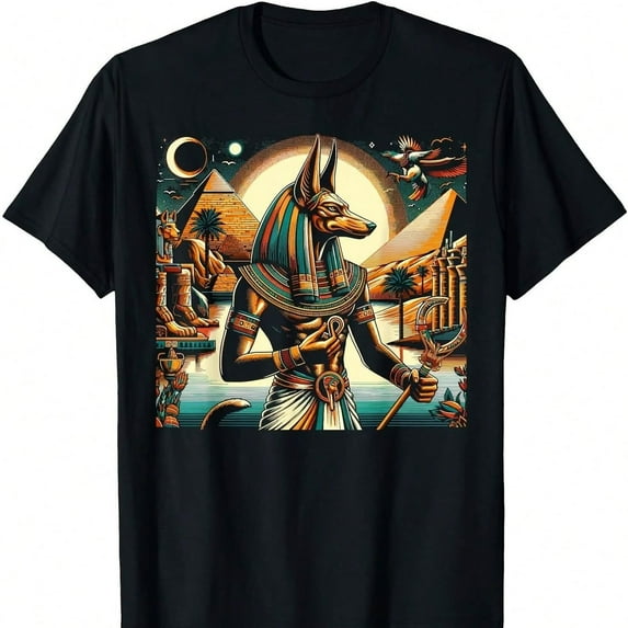 Anubis Egyptian Mythology Diety Pyramid Ancient Egypt T-S1Hirt ...