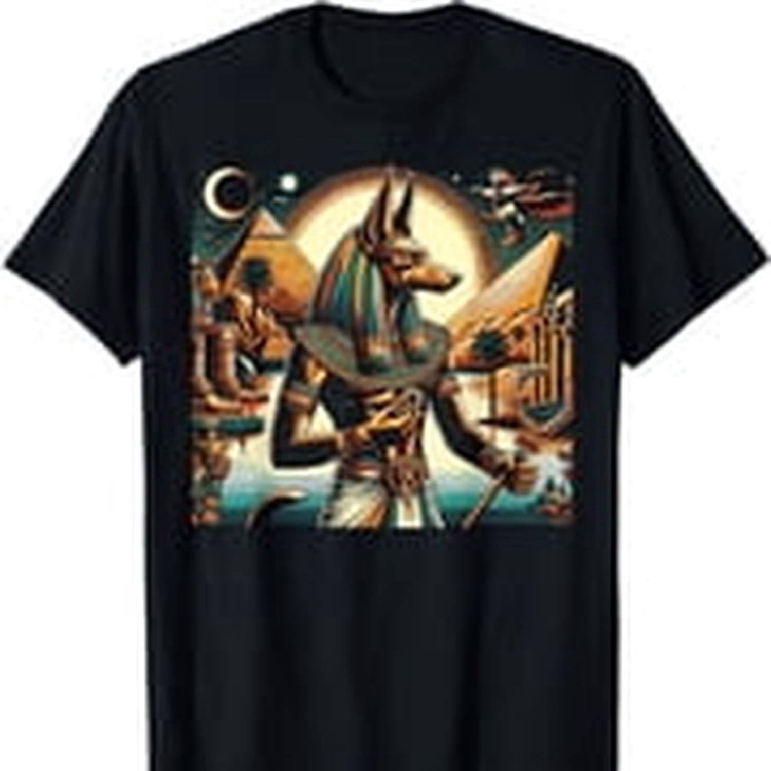 Anubis Egyptian Mythology Diety Pyramid Ancient Egypt T-SHirt - Walmart.com