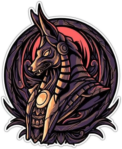 Anubis God Of Death Greek Wolf Car Window Stickerphone Decal Water ...