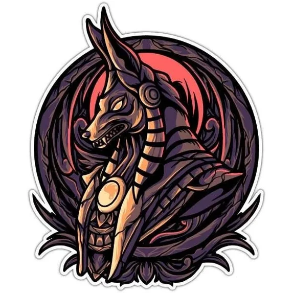 Anubis God Of Death Greek Wolf Car Window Stickerphone Decal Water ...