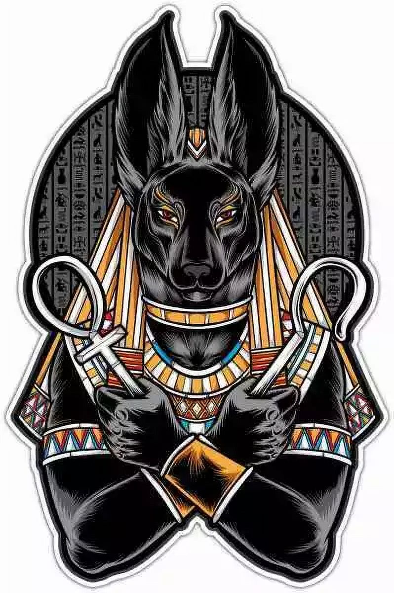 Anubis God Of Death Greek Wolf Head Car Stickerphone Decal Water Bottle ...