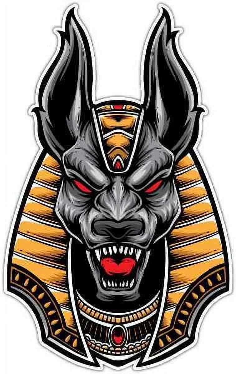 Anubis God Of Death Greek Wolf Head Car Stickerphone Decal Water Bottle ...