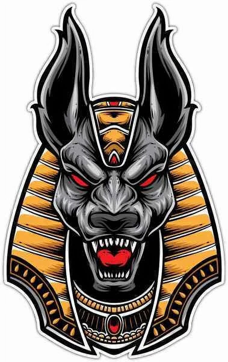 Anubis God Of Death Greek Wolf Head Car Stickerphone Decal Water Bottle ...