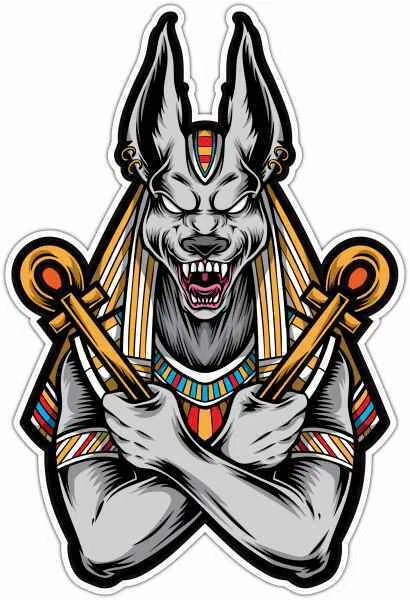 Anubis God Of Death Greek Wolf Head Car Stickerphone Decal Water Bottle ...