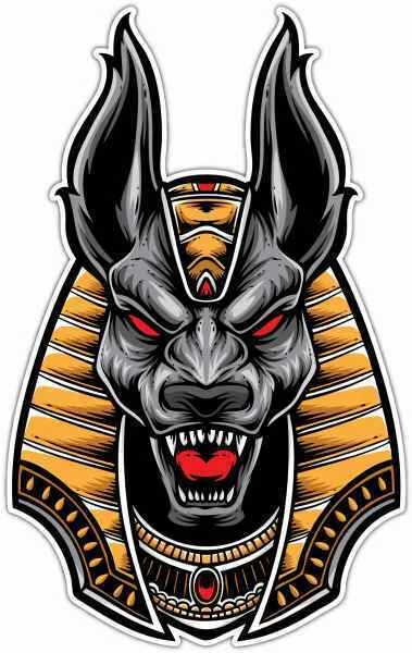 Anubis God Of Death Greek Wolf Head Car Stickerphone Decal Water Bottle ...