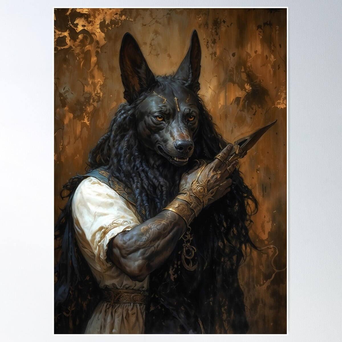 Anubis God Poster Wall Art, Modern Wall Decor For Living Room Bedroom ...