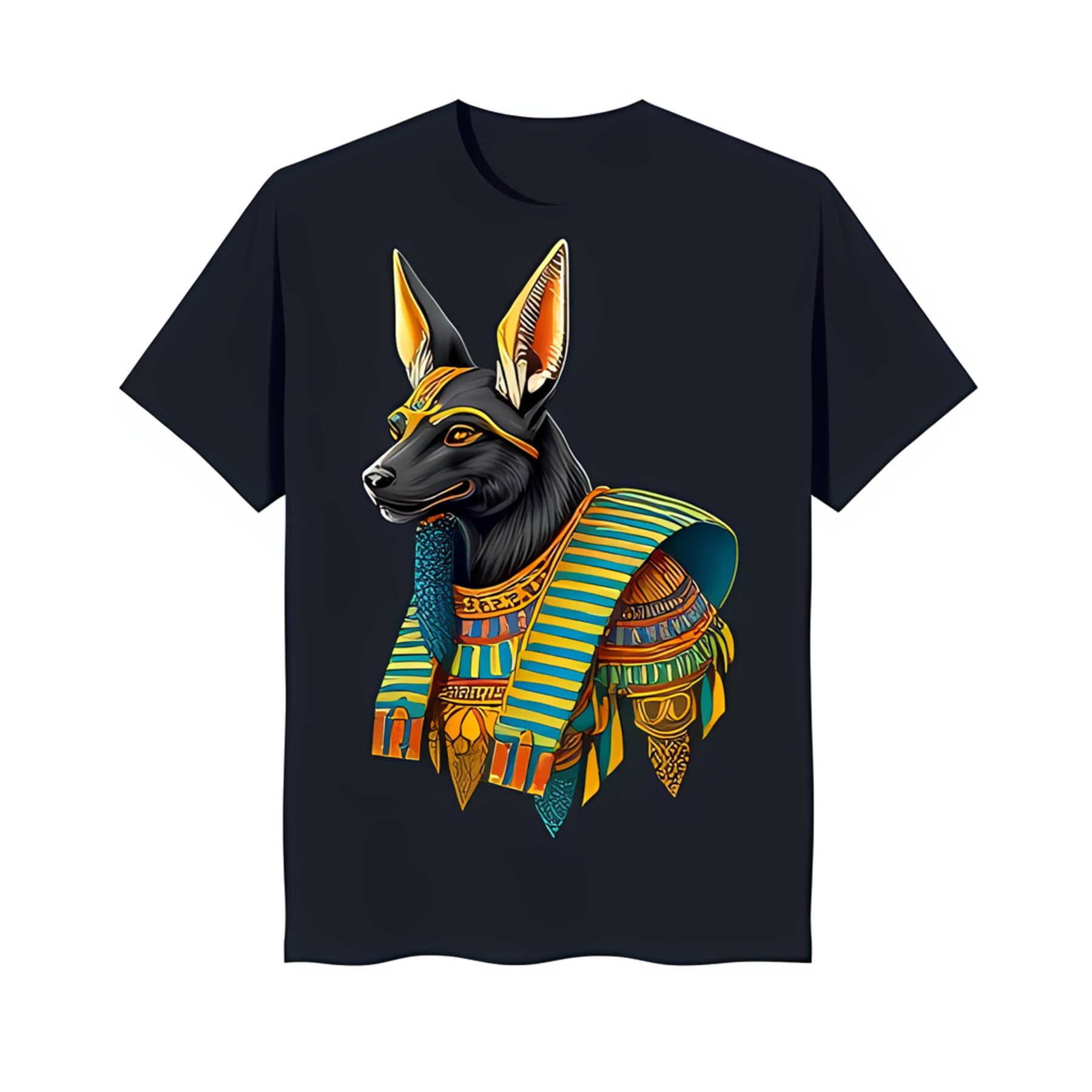 Anubis Jackal Headed God Black T-Shirt Mythology Design - Walmart.com
