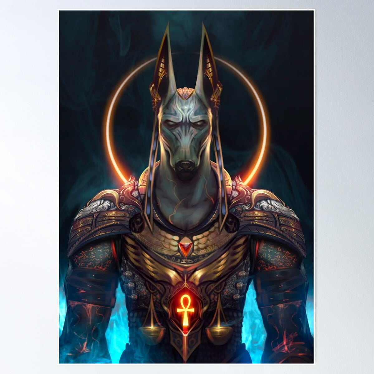 Anubis Poster Wall Art, Modern Wall Decor For Living Room Bedroom ...