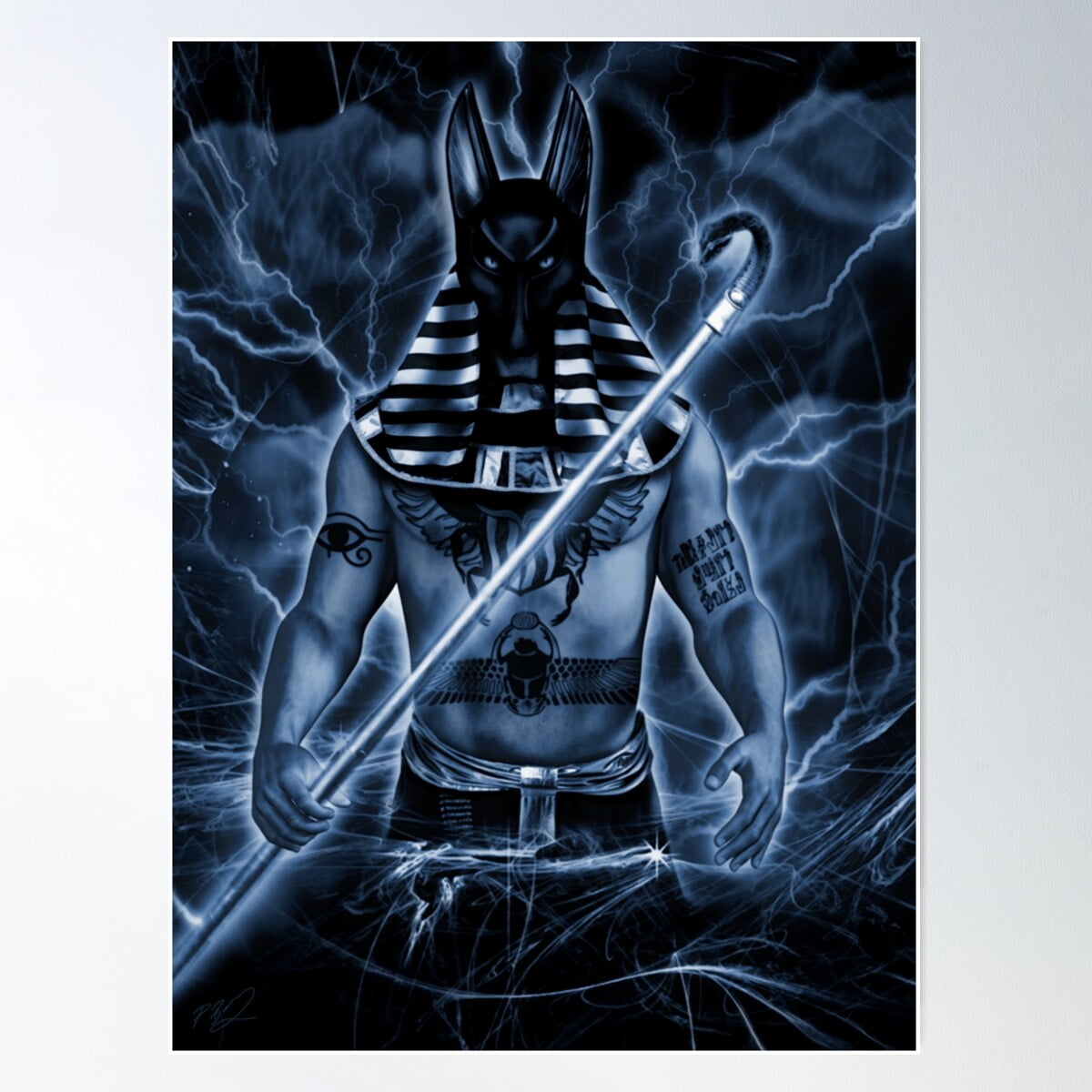 Anubis Poster Wall Art, Modern Wall Decor For Living Room Bedroom ...