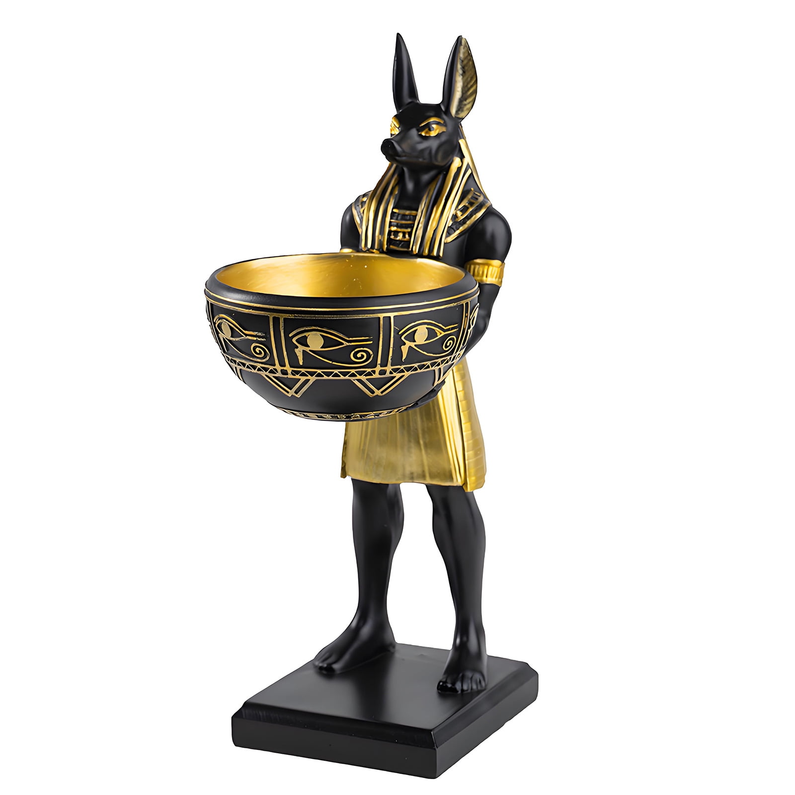 Anubis Statue With Bowl Egyptian God Figurine Resin Ancient Decors Home ...