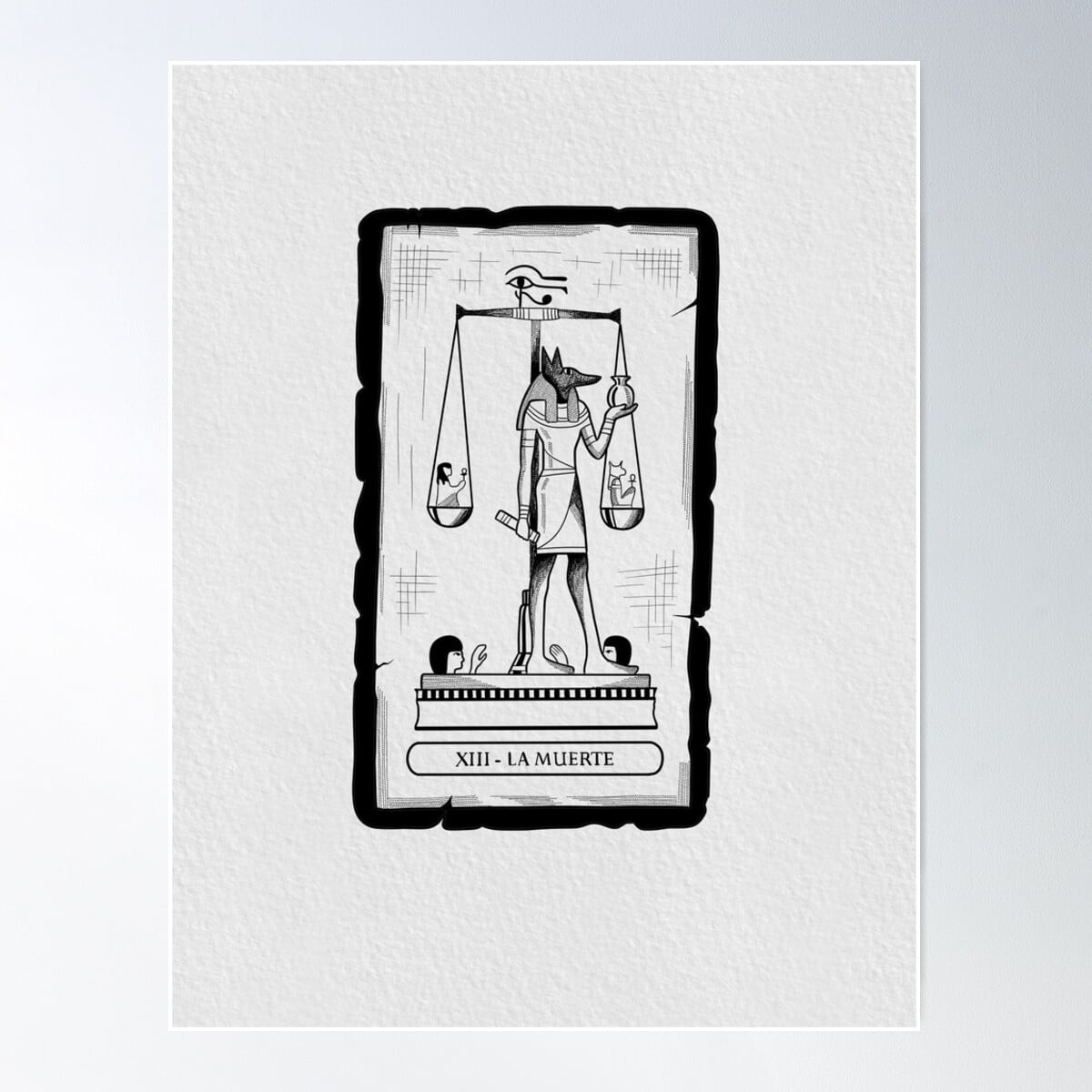 Anubis Tarot Card Poster Wall Art, Modern Wall Decor For Living Room ...