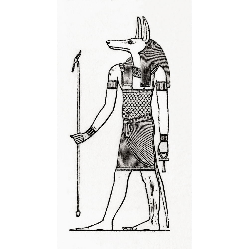 Anubis The Egyptian God Of Cemeteries And Embalming. From Meyers ...