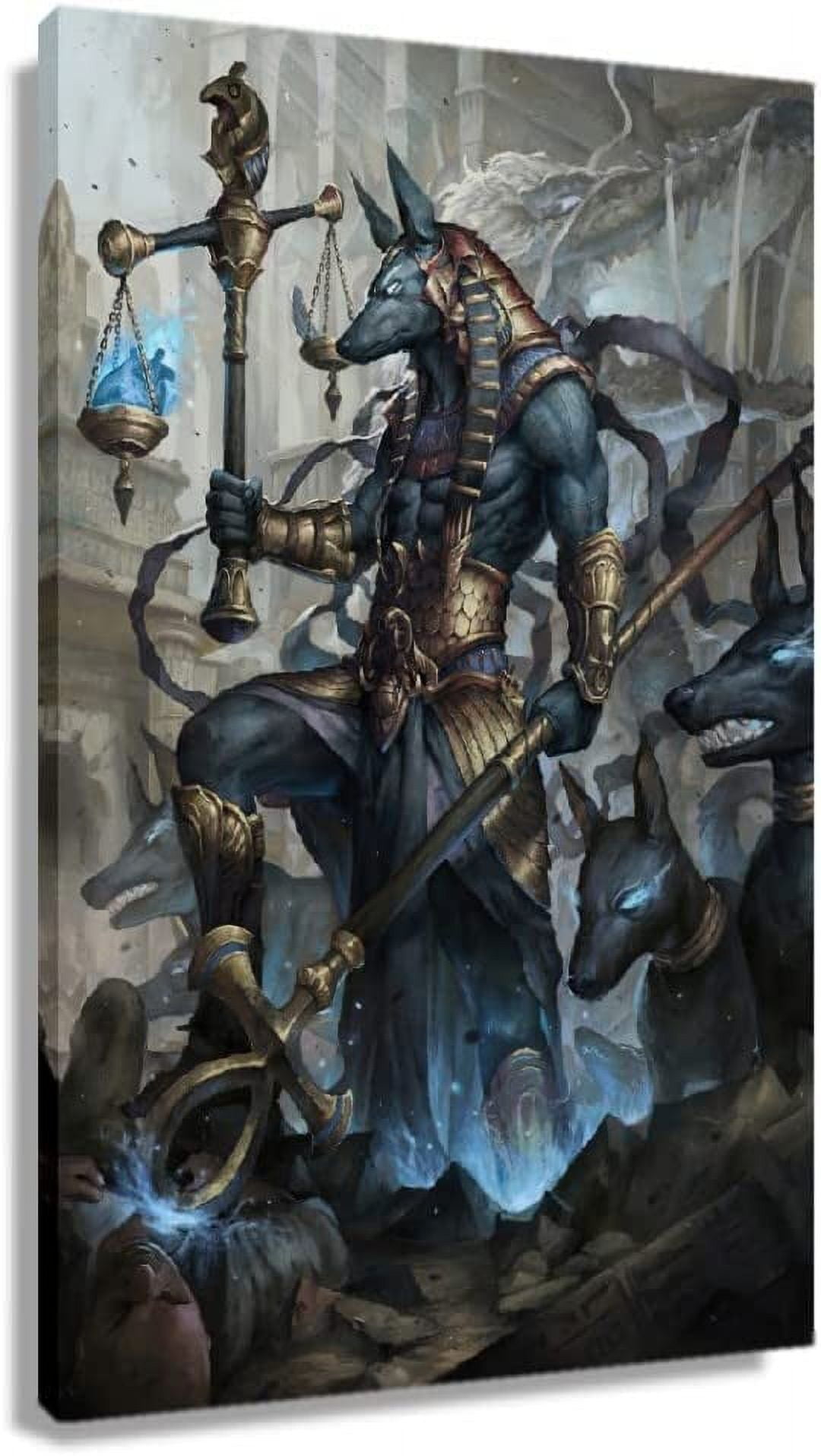 Anubis Wall Art Prints Egyptian Wall Art Unframed Painting Canvas ...