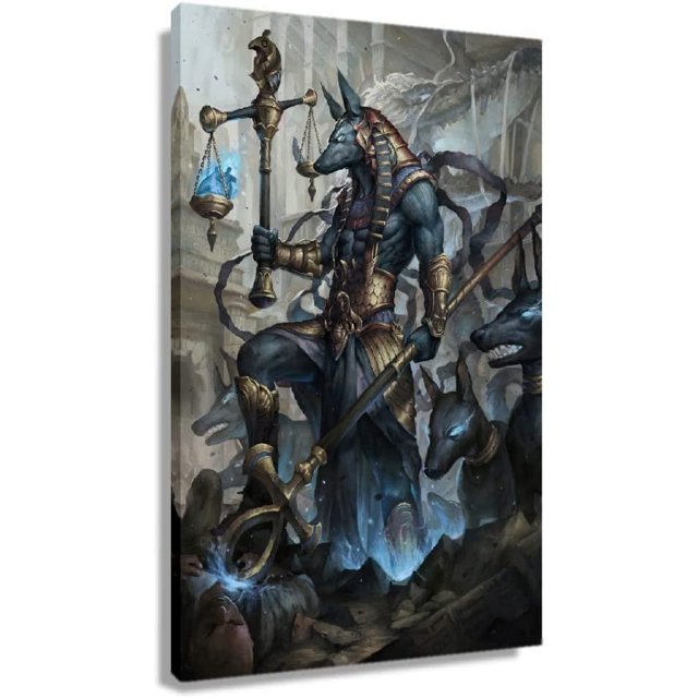 Anubis Wall Art Prints Egyptian Wall Art Unframed Painting Canvas ...