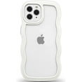 Anuck for iPhone 11 Pro Max Case Wavy Edge Clear Back Design, Anti-Slip ...