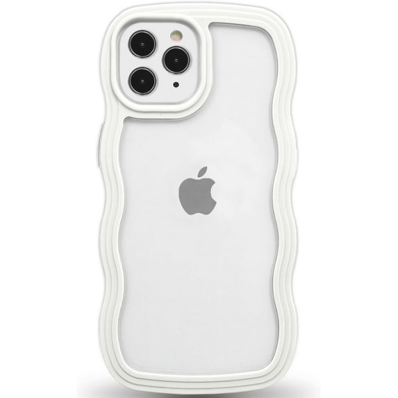 Anuck for iPhone 11 Pro Max Case Wavy Edge Clear Back Design, Anti-Slip ...