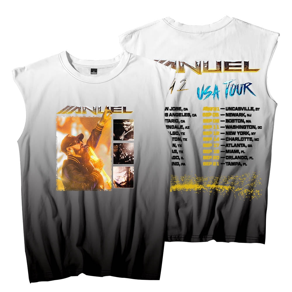 Anuel AA Real Hasta la Muerte 2 Tour Merch Sleeveless T-Shirts Tank ...