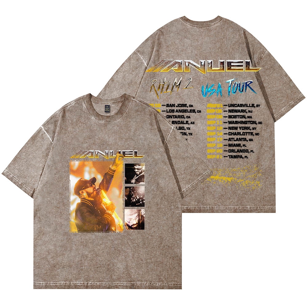 Anuel AA Real Hasta la Muerte 2 Tour Merch Wash T-Shirts Women Men ...