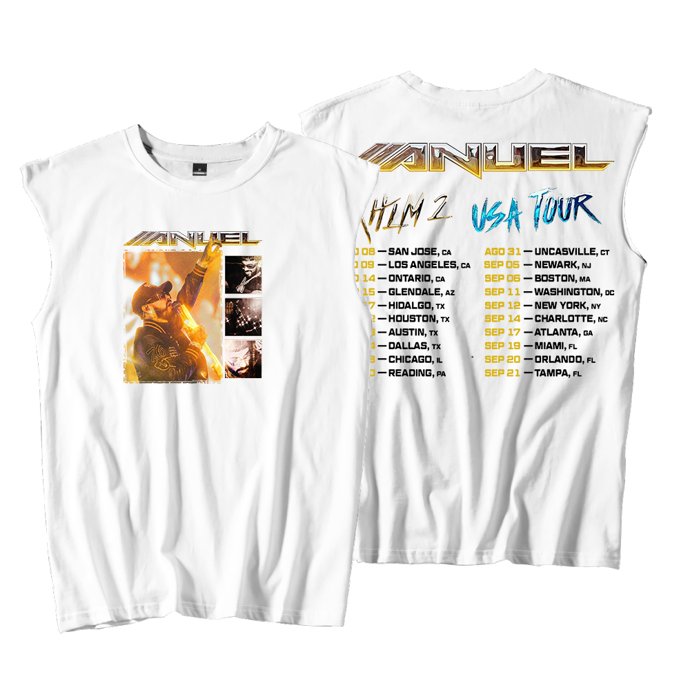 Anuel AA Real Hasta la Muerte 2 Tour Tank Tops Unisex Sleeveless Vest ...