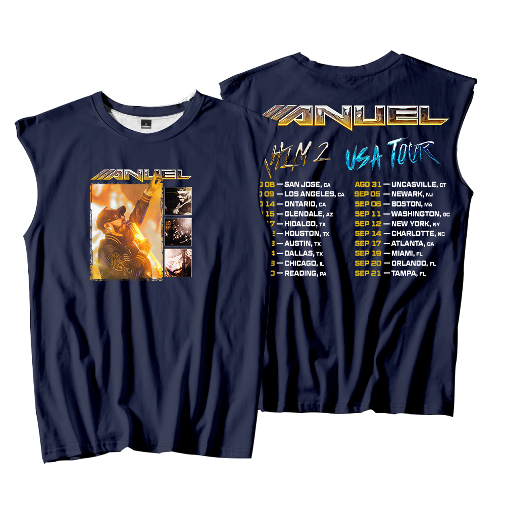 Anuel AA Real Hasta la Muerte 2 Tour Tank Tops Unisex Sleeveless Vest ...