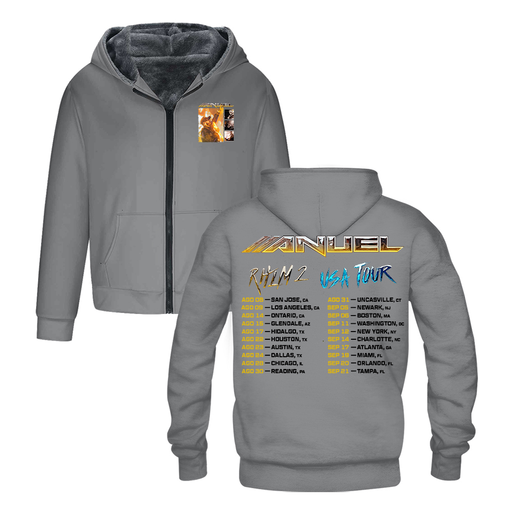 Anuel AA Real Hasta la Muerte 2 Tour Zipper Hoodie Long Sleeve Jacket ...